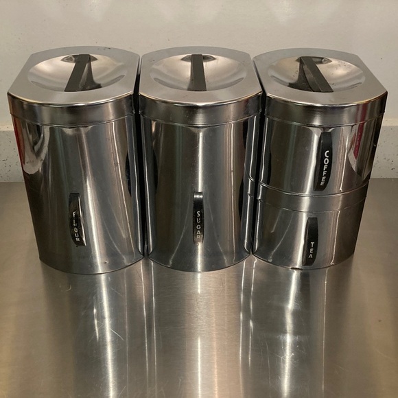 Kromex | Kitchen | Vintage Kromex 4 Piece Chrome Canister Set | Poshmark
